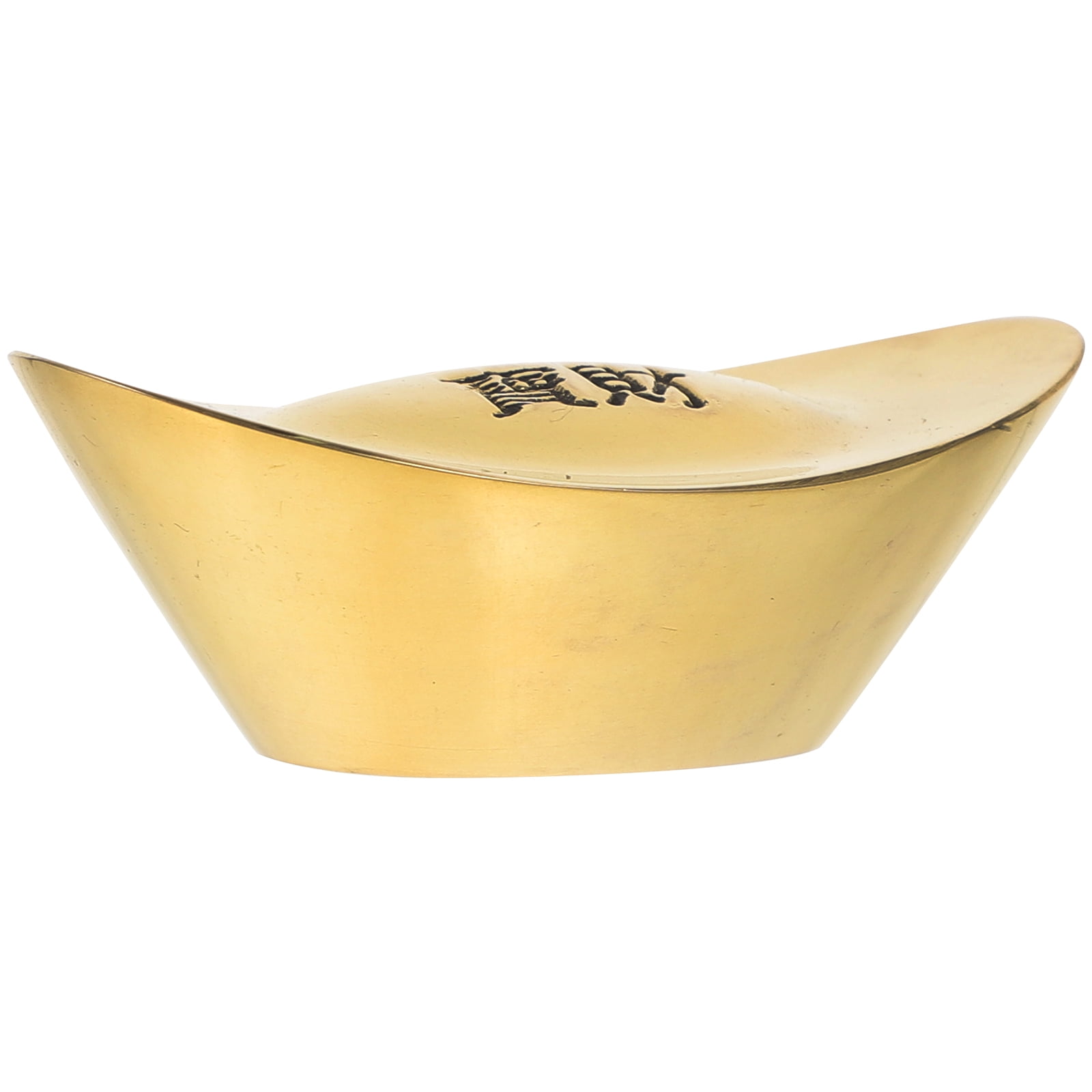 Hytrove 1Set Mini Ingot Statue Golden Brass For Home Accessories And ...