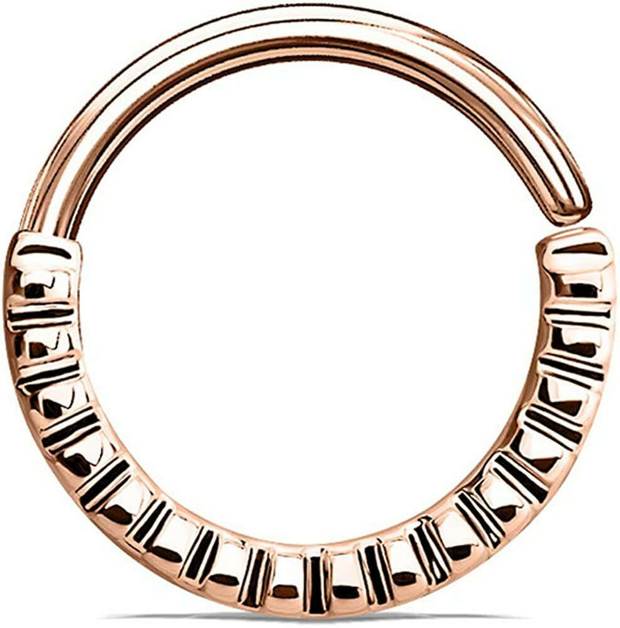 Brass Grooved Half Circle Bendable Nose Septum and Ear Cartilage Hoops ...