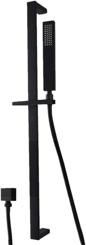 Brass Hand Black Shower Rail Sliding Bar Set with Copper Handheld ...