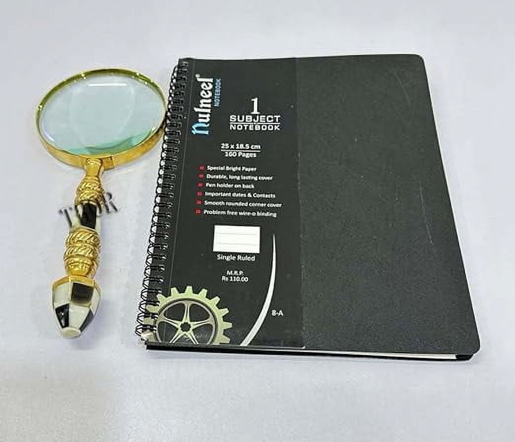 Brass Handheld Magnifying Glass Lens, Antique 10X Brass Magnifier, Fine ...