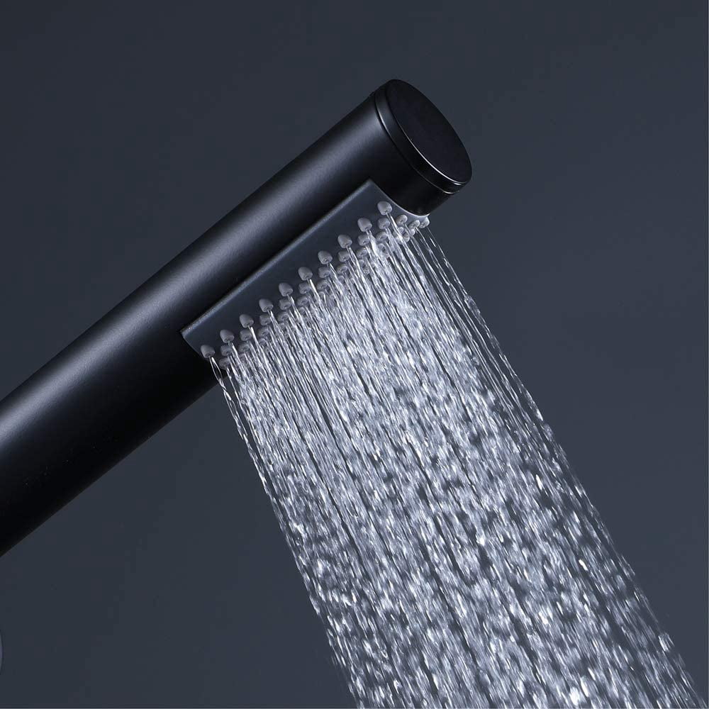 Brass Handheld Shower Kit, High Pressure Matte Black Wall Mount Shower ...