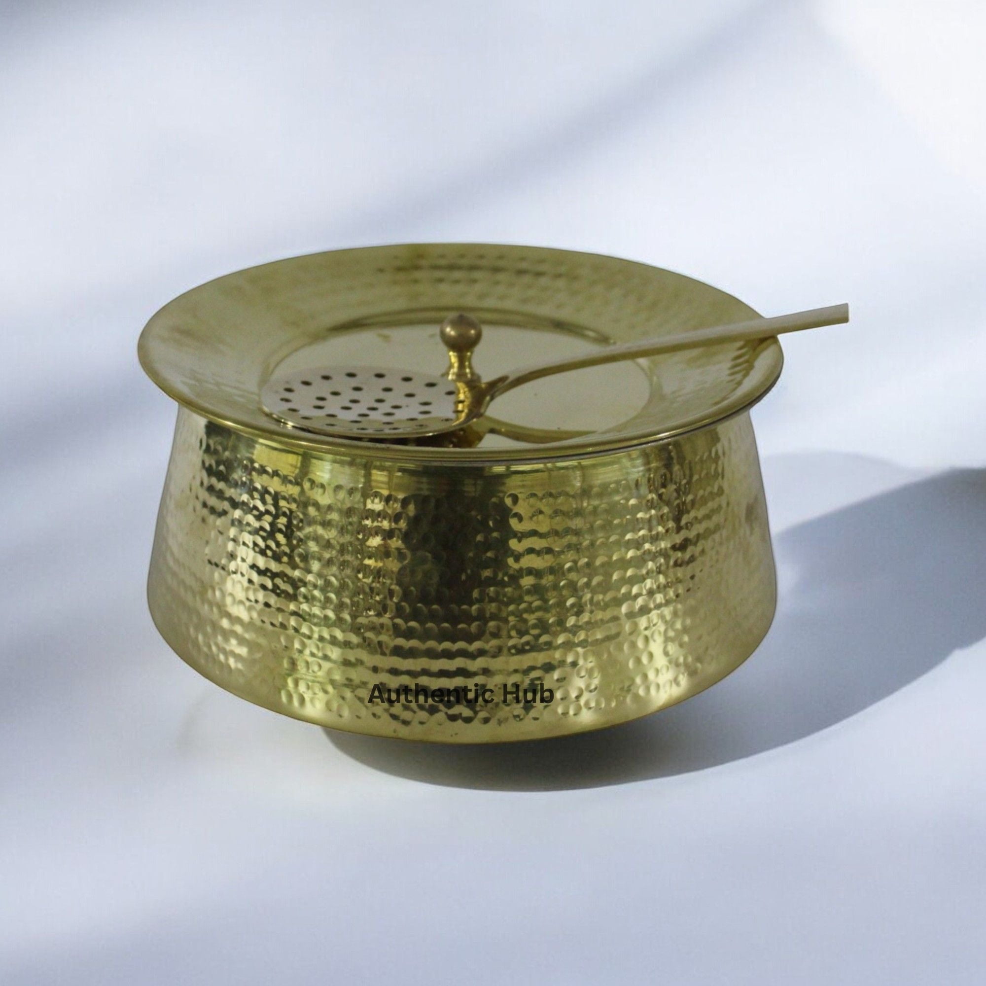 Brass Handi, Cooking Handi, 4 Liter Brass Large Biryani Handi with Lid ...