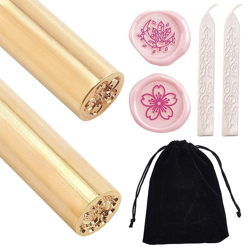 Brass Handles Sealing Wax for DIY Sticks Rectangle Velvet Pouches ...