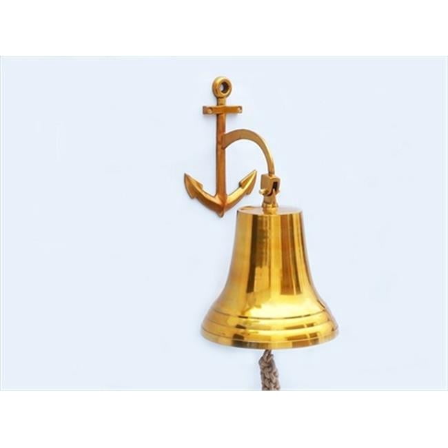 Brass Hanging Anchor Bell 21 in. Decorative Accent - Walmart.com