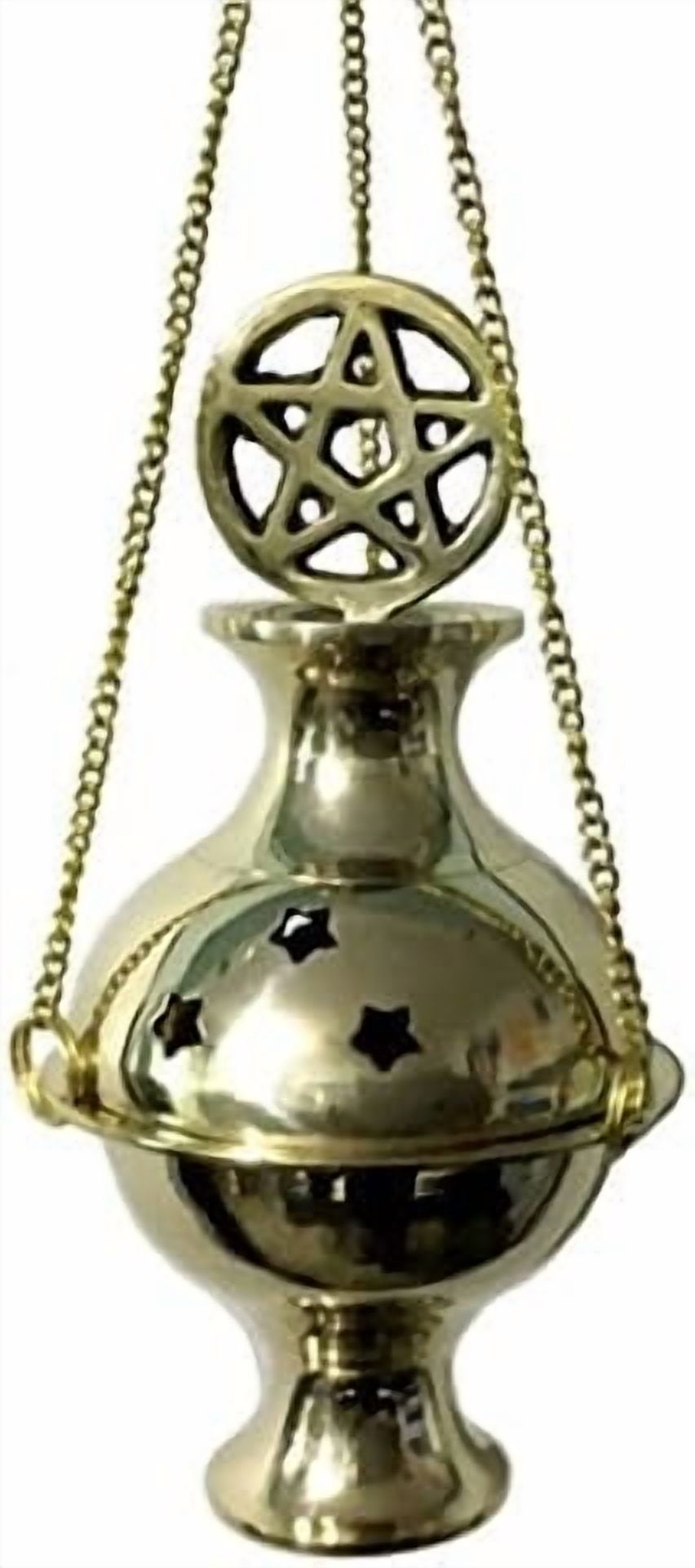 Brass Hanging Censer/Charcoal Incense Burner | Traditional Aromatherapy ...