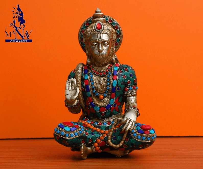 Brass Hanuman statue- 28CM Brass Hanuman statue, Hanuman Idol, Lord ...