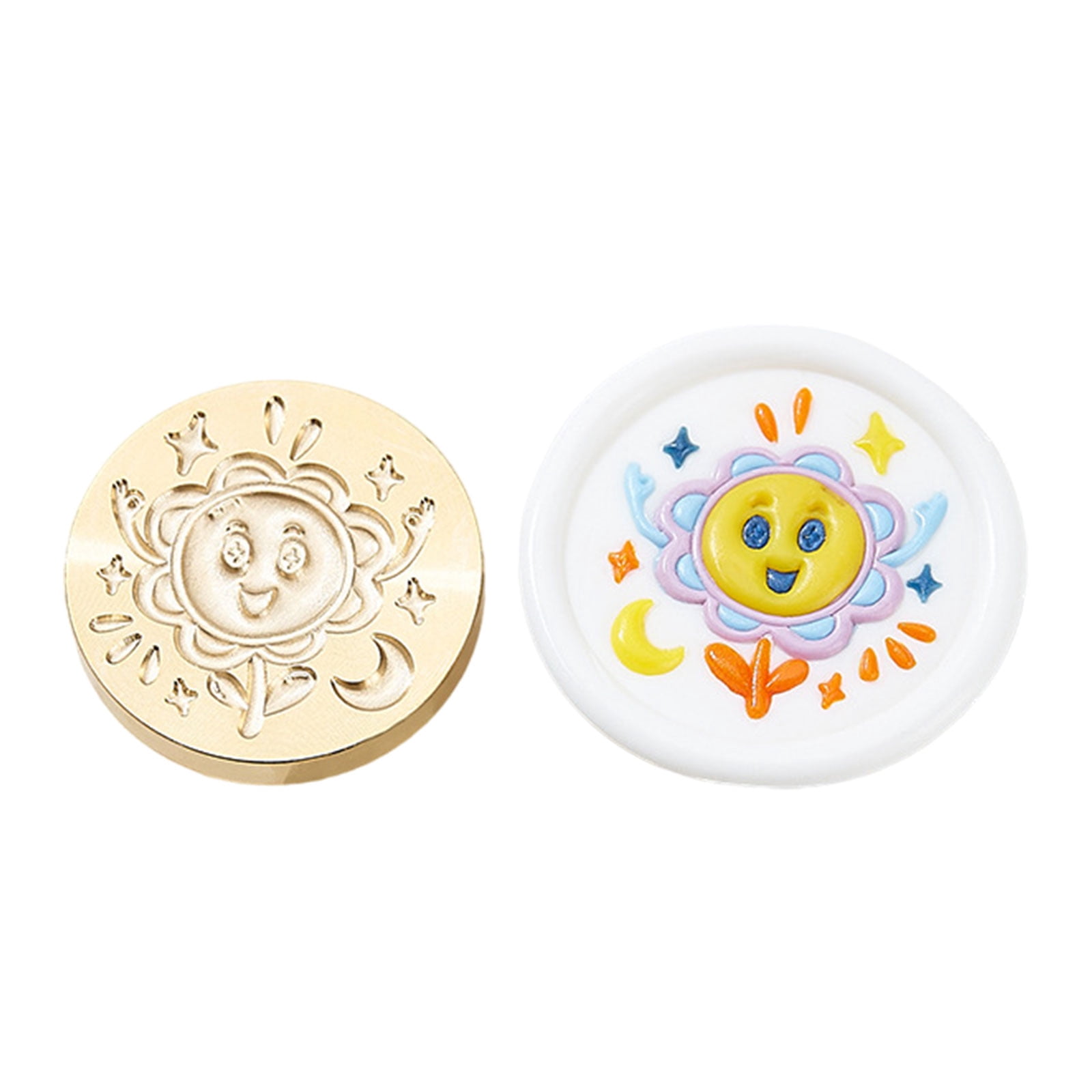 Brass Head Seal Stamp Decorative Seal Yoga Series Sealing Waxes Stamp ...