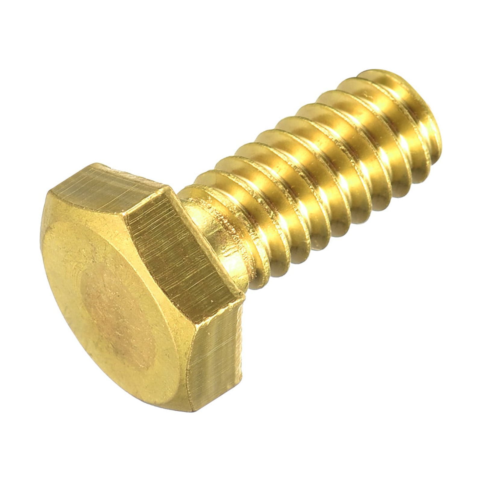 Brass Hex Bolts 1 4 20x5 8 1 Pack Fully Thread Grade 4 8 Machine