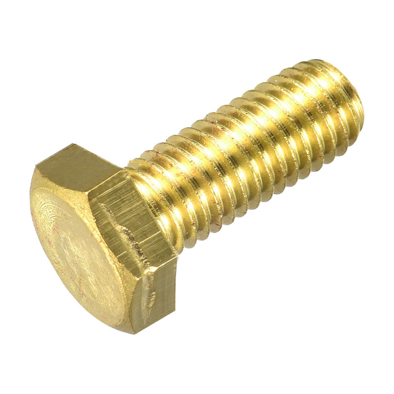 Brass Hex Bolts, M12x30mm 1 Pack Fully Thread Grade 4.8 Machine Screws ...