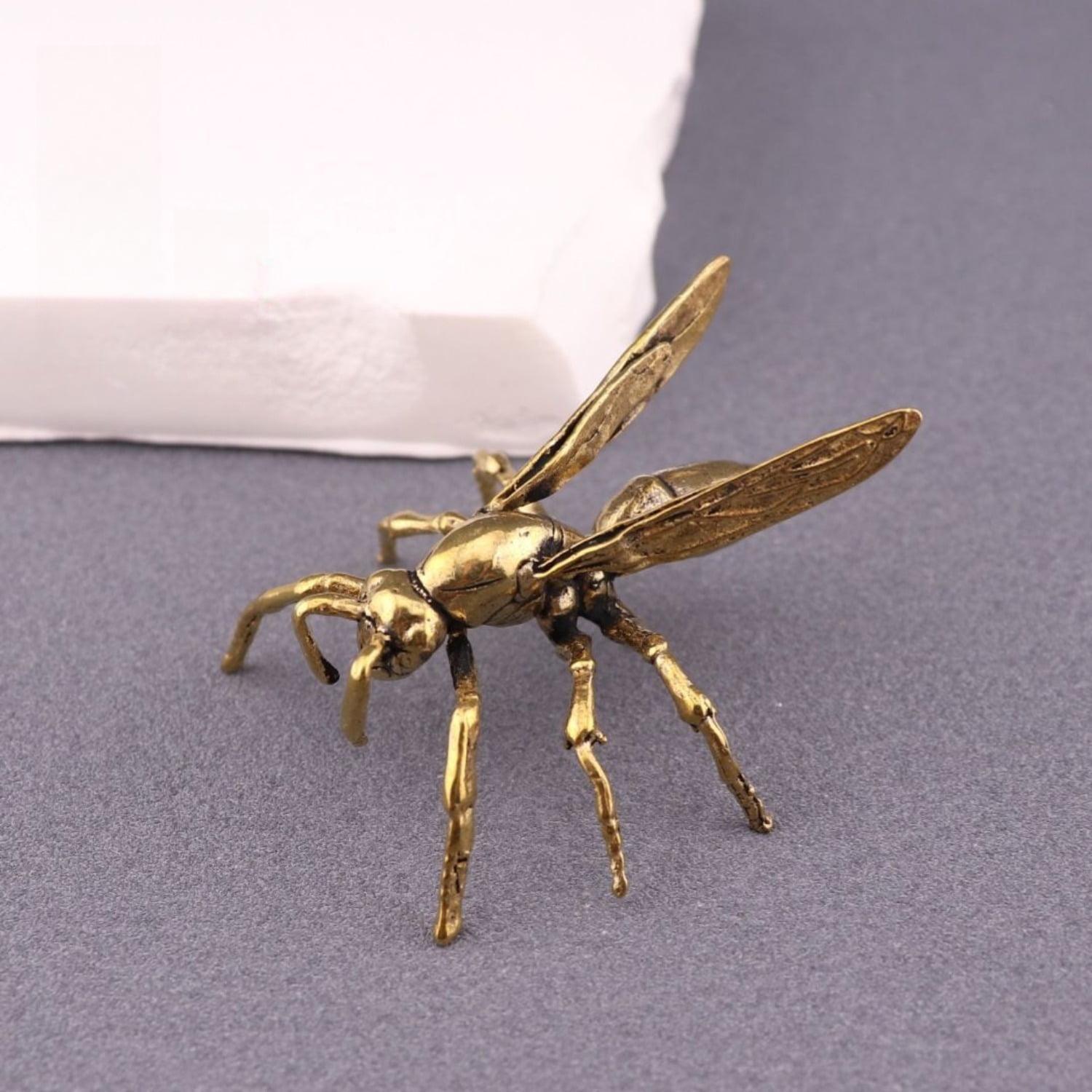 Brass Hornet Wasp Figurine Miniature Tea Pet Desktop Decor Ornament for ...