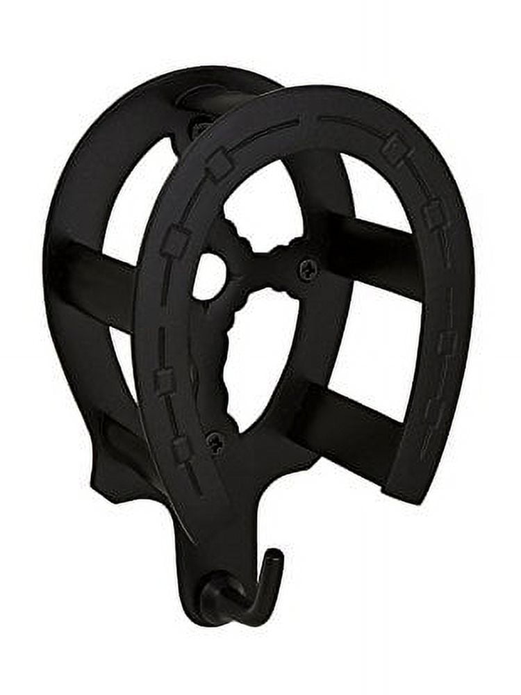 Brass Horseshoe Bridle Rack- Black Finish - Walmart.com