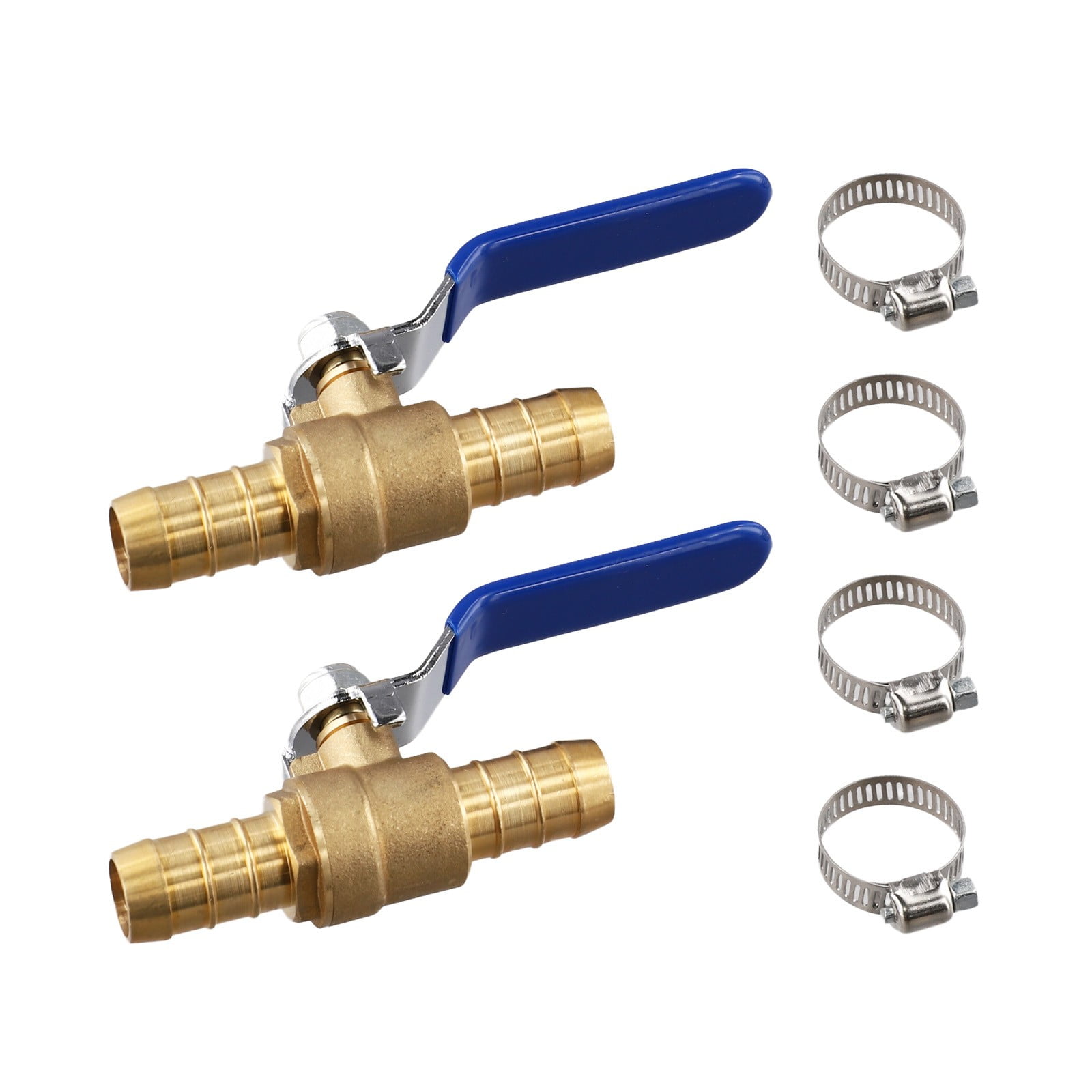Brass Hose Barb Ball Valve Kit-2Pcs 5/8"Heater Hose Shut off Valve with ...