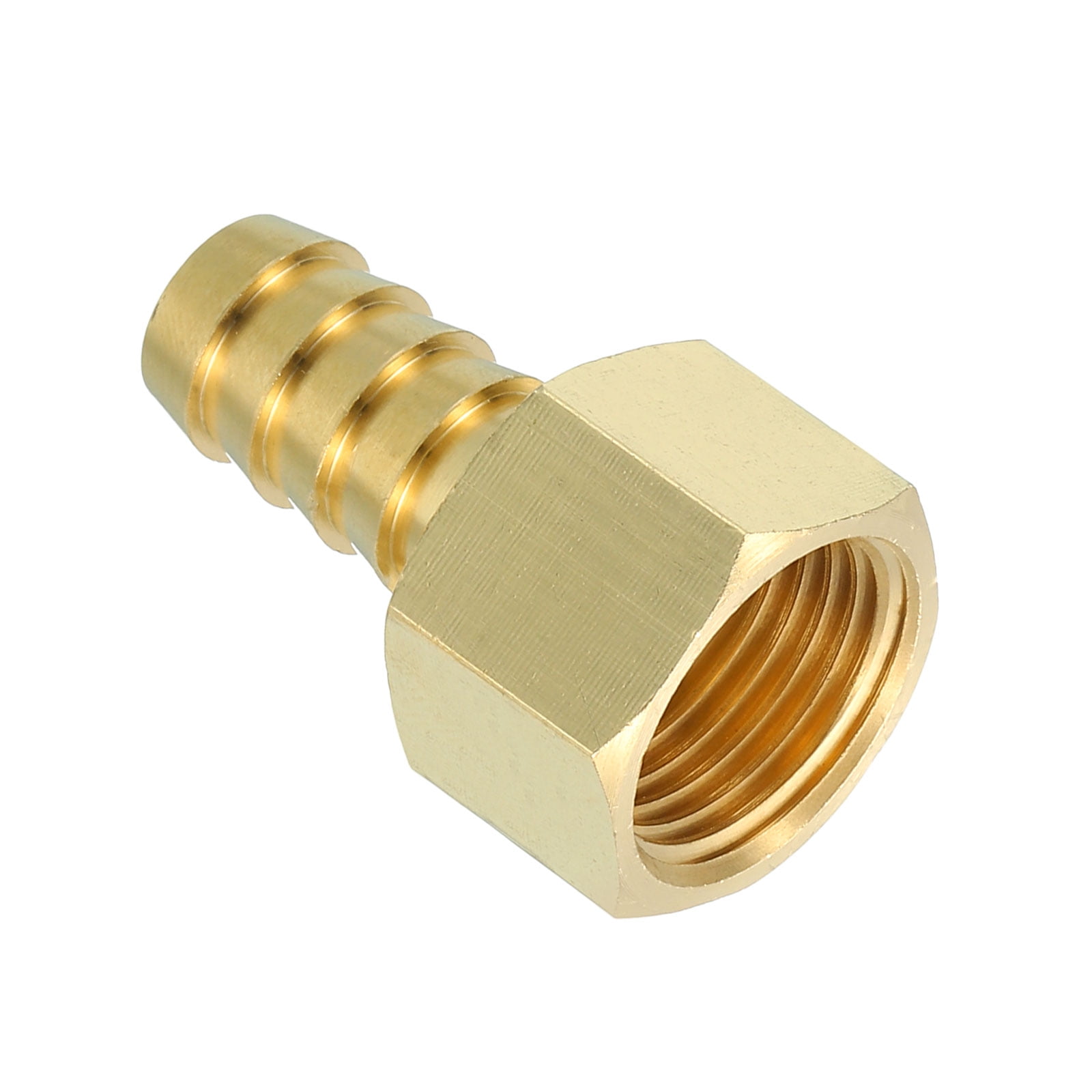 Brass Hose Barb Fitting, 1/2" Barb x 1/2" NPT Female Brass Barb Pipe Fitting Adapter for Connect ...