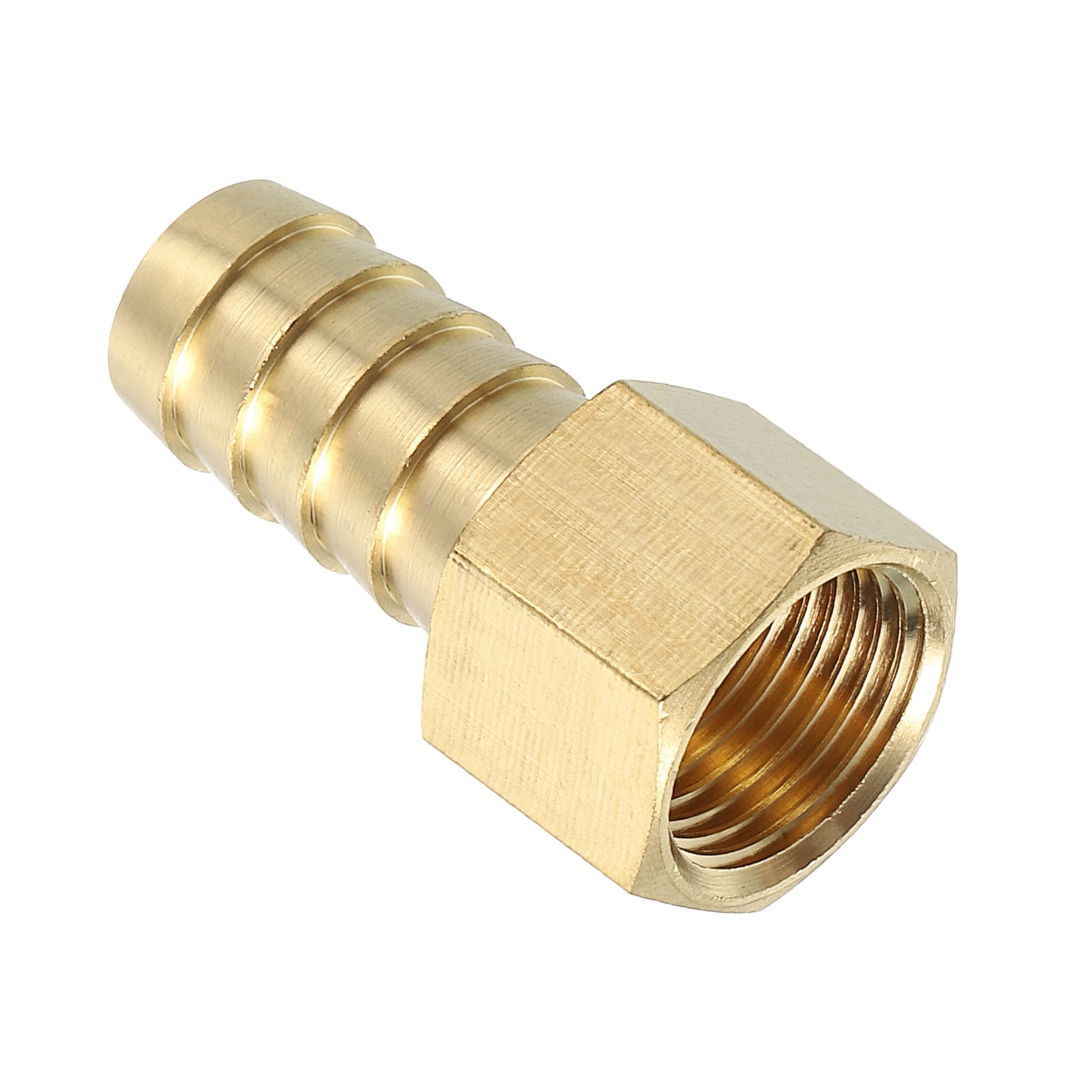 Brass Hose Barb Fitting, 1/2" Barb x 3/8" NPT Female Brass Barb Pipe Fitting Adapter for Connect ...