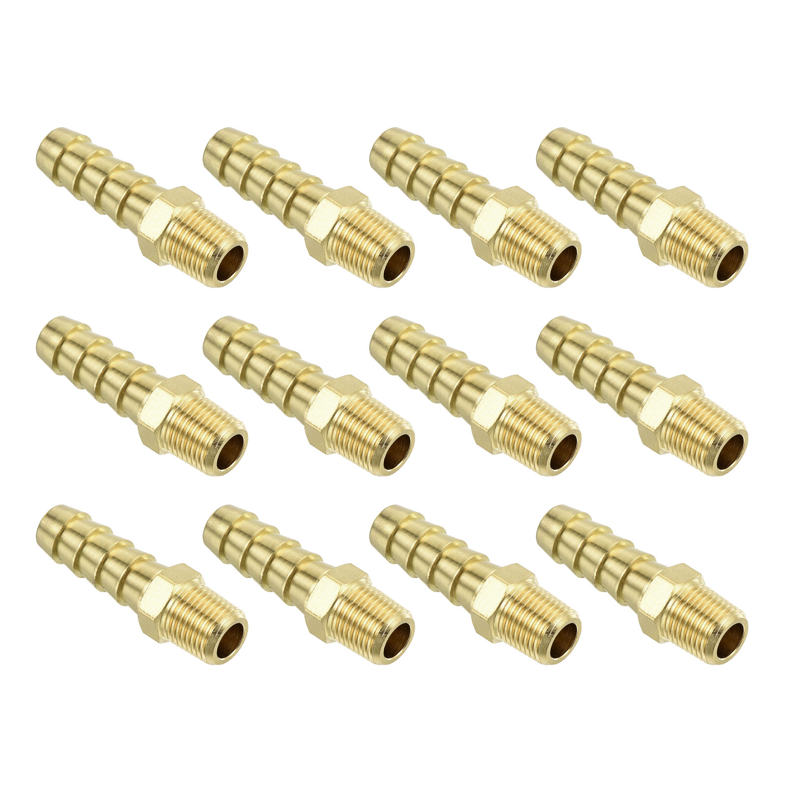 Brass Hose Barb Fittings 12 Pack 5/16" Barbx1/8" NPT Male Brass Barb Pipe Fitting - Walmart.com