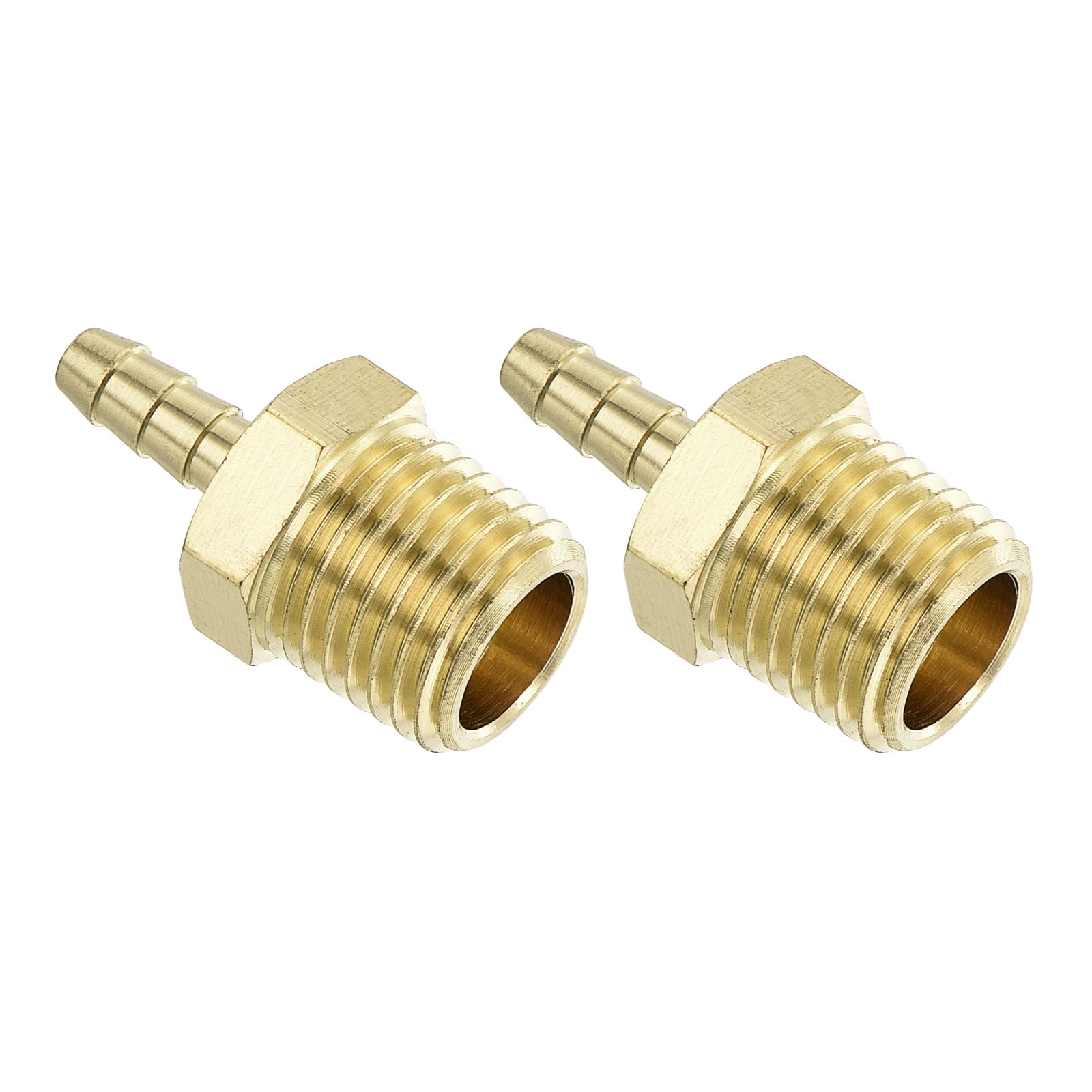 Brass Hose Barb Fittings 2 Pack 1/8" Barbx1/4" NPT Male Brass Barb Pipe Fitting - Walmart.com
