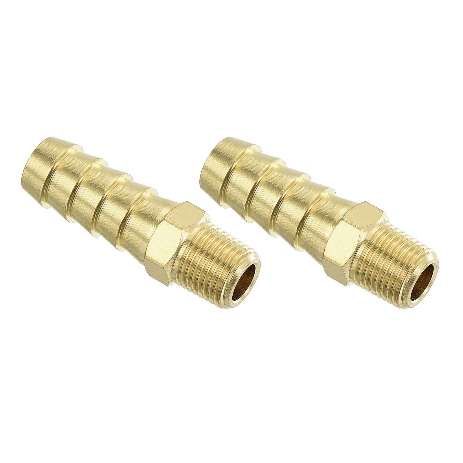 Brass Hose Barb Fittings 2 Pack 3/8" Barbx1/8" NPT Male Brass Barb Pipe Fitting - Walmart.com