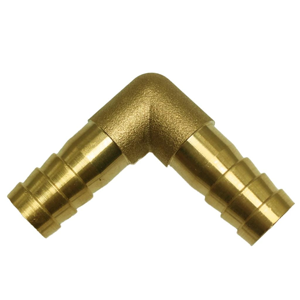 Brass Hose Barb Fittings 90 Degree L Right Angle Elbow Barbed Hose ID ...