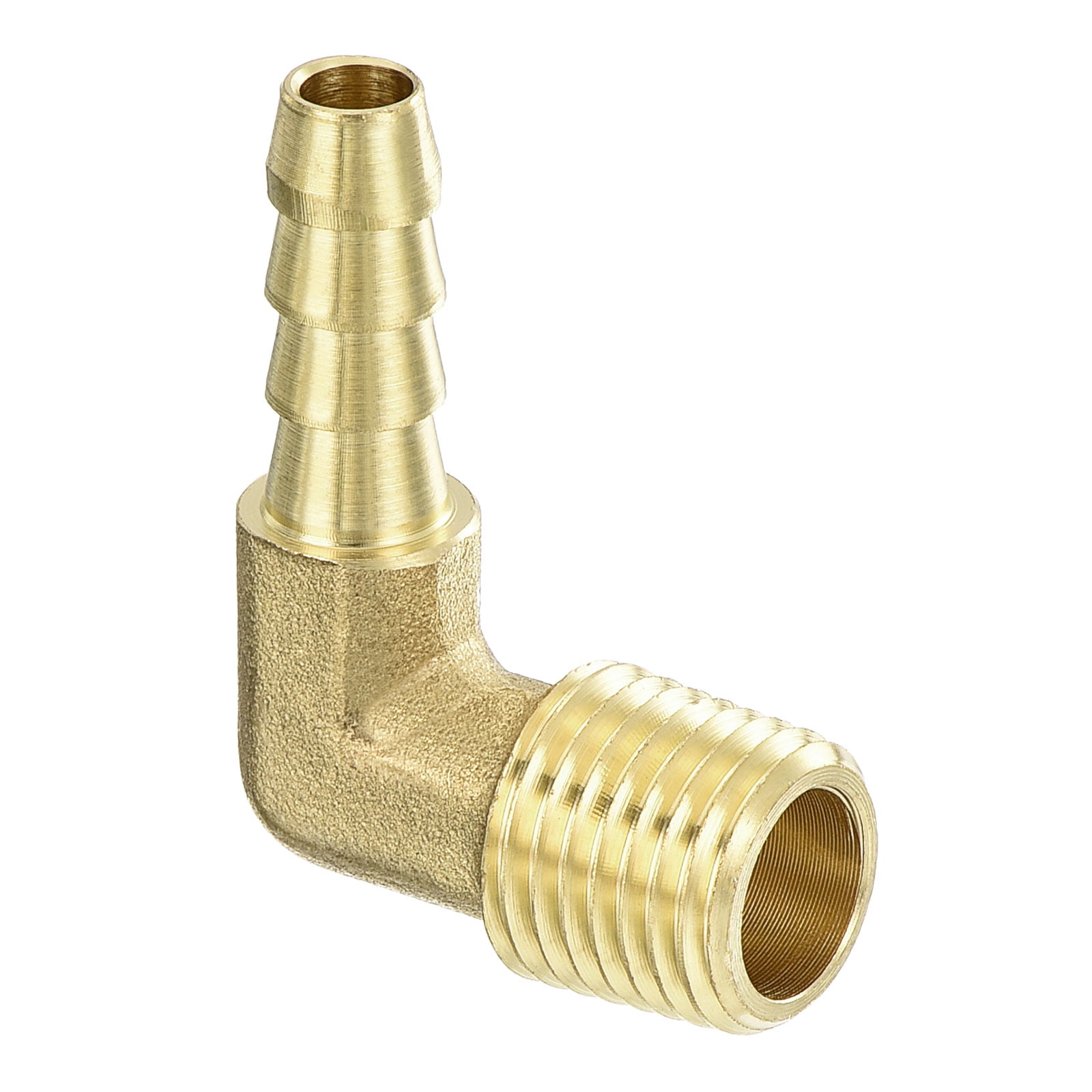 Brass Hose Barbed Elbow Fitting, 1/4" Barbx1/4" NPT Male 90 Degree - Walmart.com