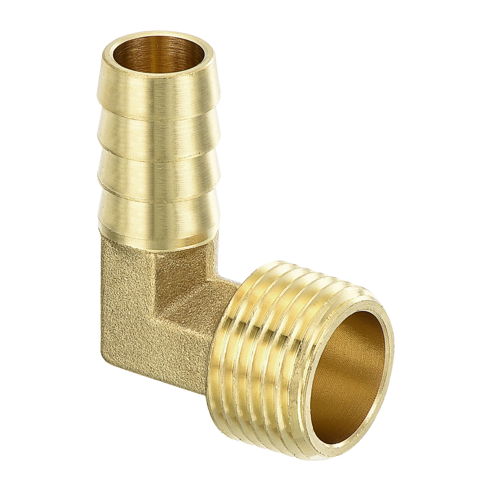 Brass Hose Barbed Elbow Fitting 1 Pack 1/2" Barb x 1/2" NPT Male 90 Degree Brass - Walmart.com