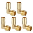 Brass Hose Barbed Elbow Fitting, 5 Pack 5/8" Barbx1/2" NPT Male 90 Degree - Walmart.com