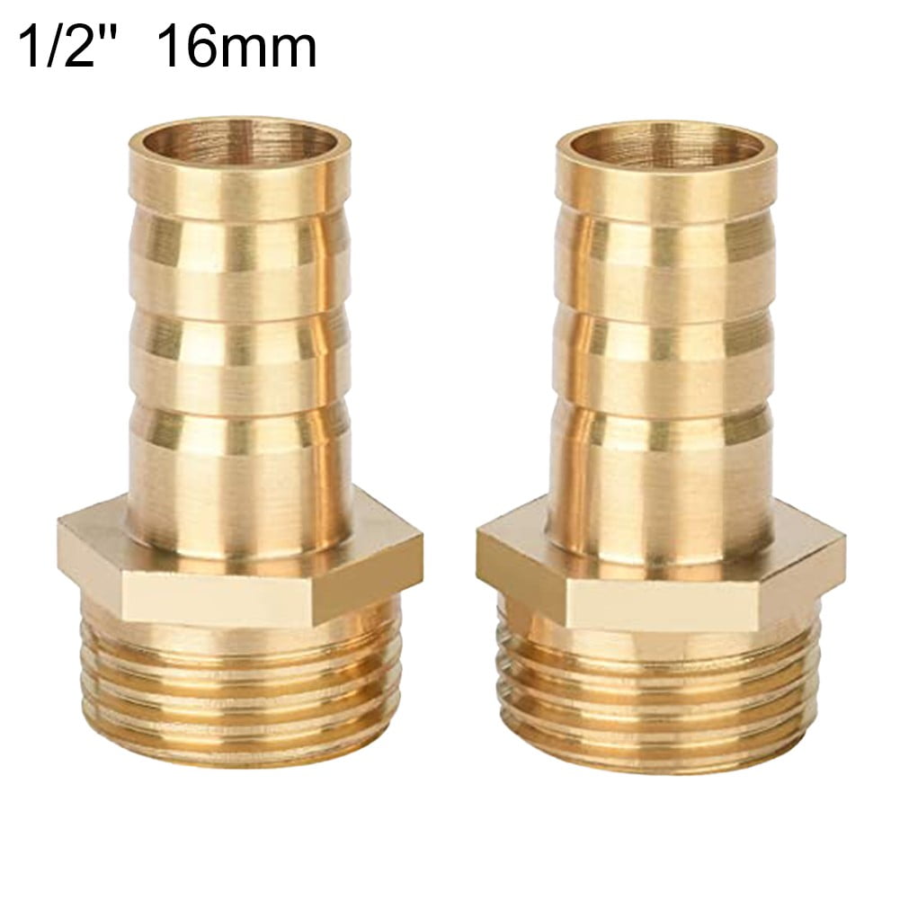 Brass Hose Connector Adapter Screw Connection 1/2" Nozzle (6mm-16mm) 2 ...