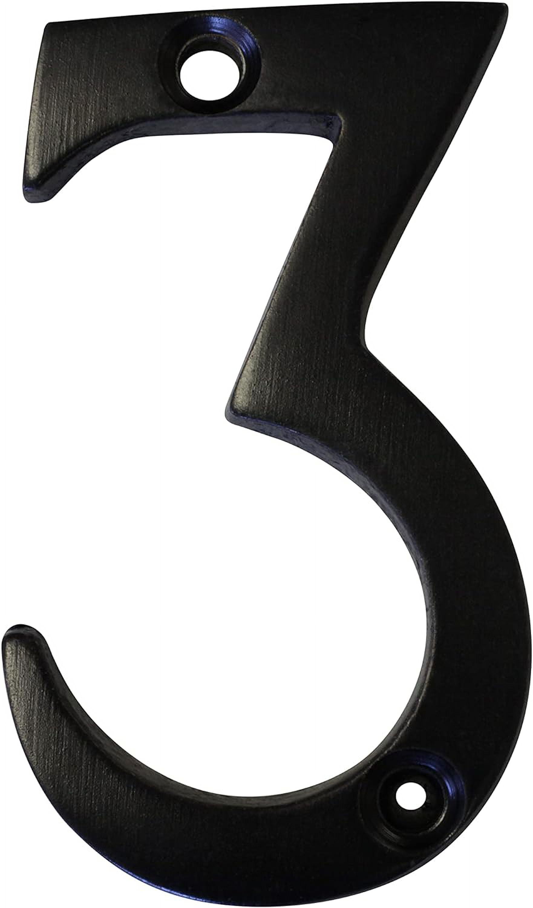 Brass House Number, 2 Inch, Oil Bronzed Black - Walmart.com
