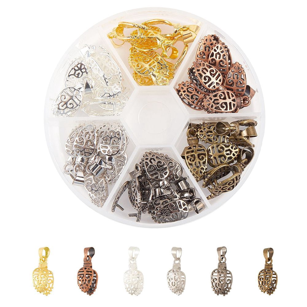 Brass Ice Pick Pinch Bails Pendant Bails Bronze & Gunmetal & Golden ...