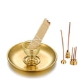 Brass Incense Holder - 9-Hole Incense Stick Burner with Ash Catcher ...