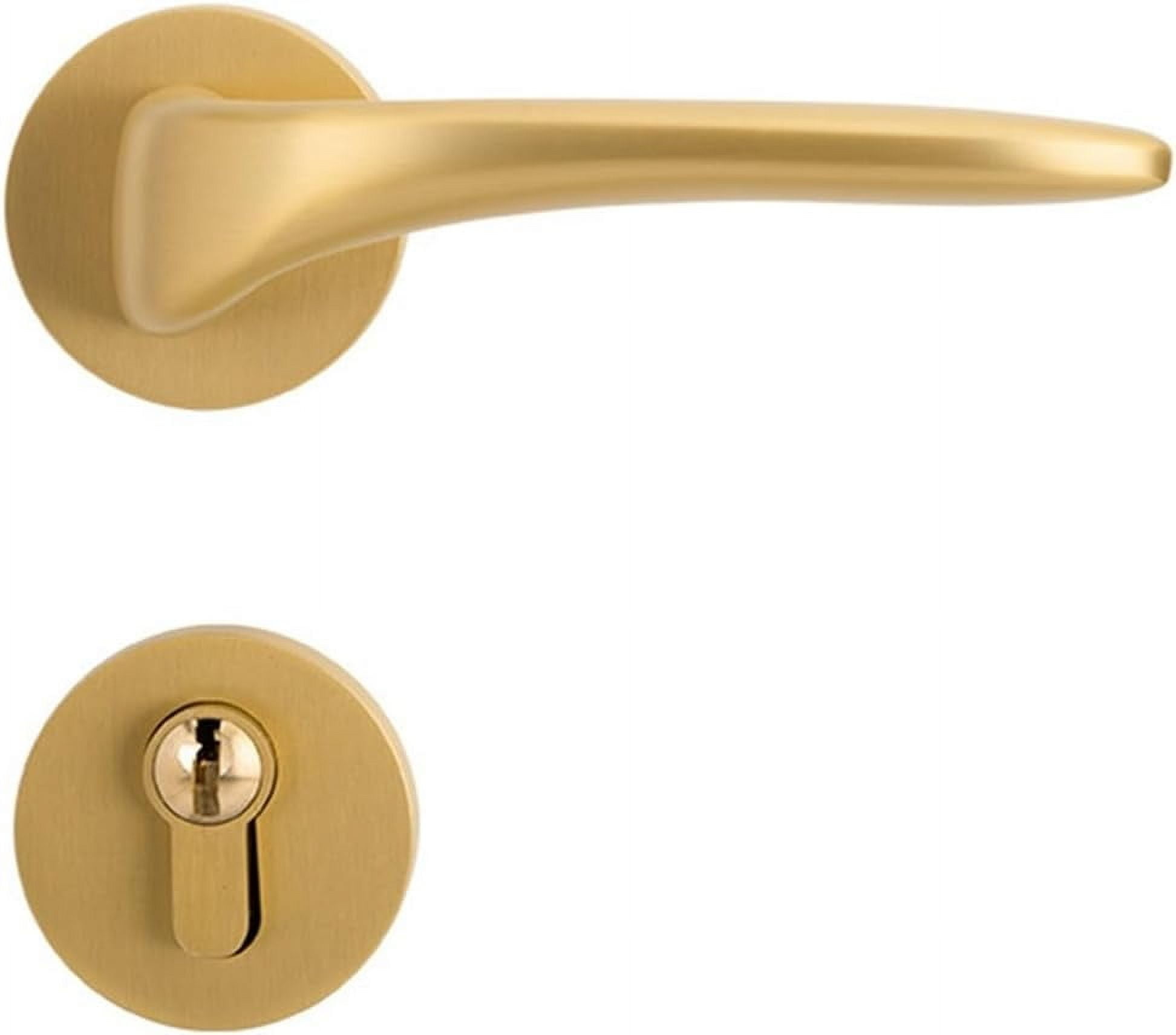 Brass Indoor Door Lock Bedroom Split Lock Household Silent Handle Lock ...