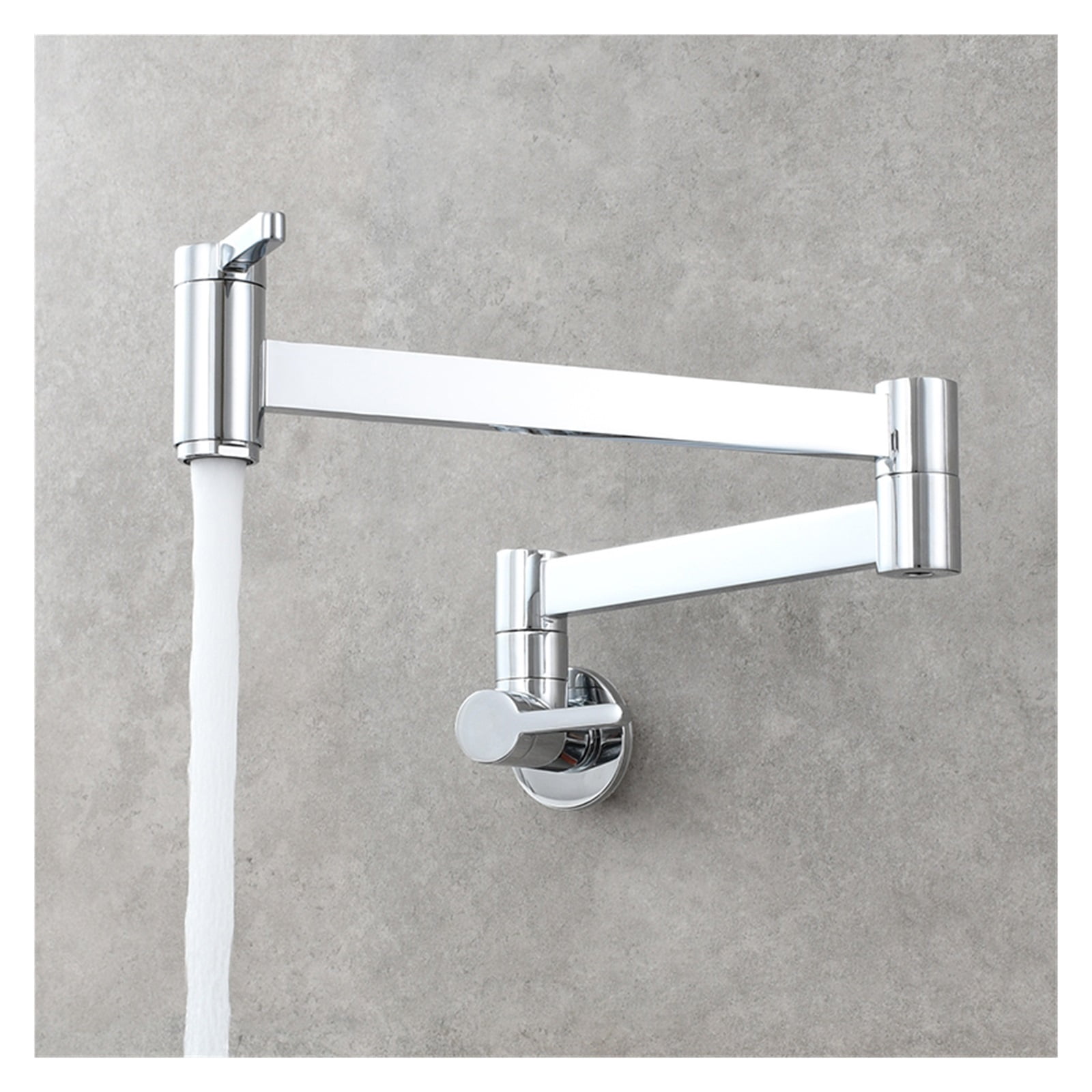 Brass Kitchen Faucet Wall Mount Pot Filler Faucet 360 Rotatable Folding ...