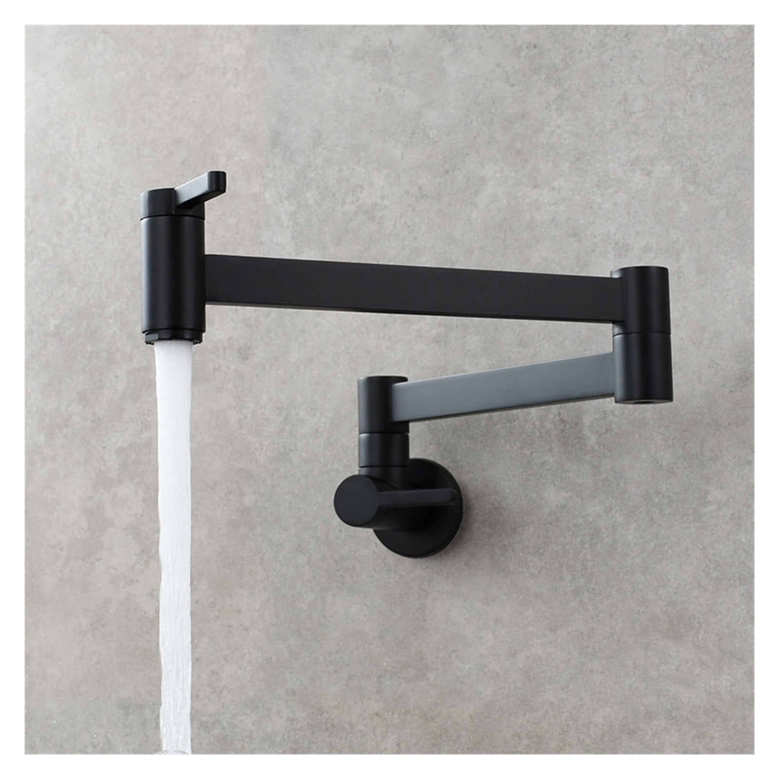 Brass Kitchen Faucet Wall Mount Pot Filler Faucet 360 Rotatable Folding ...