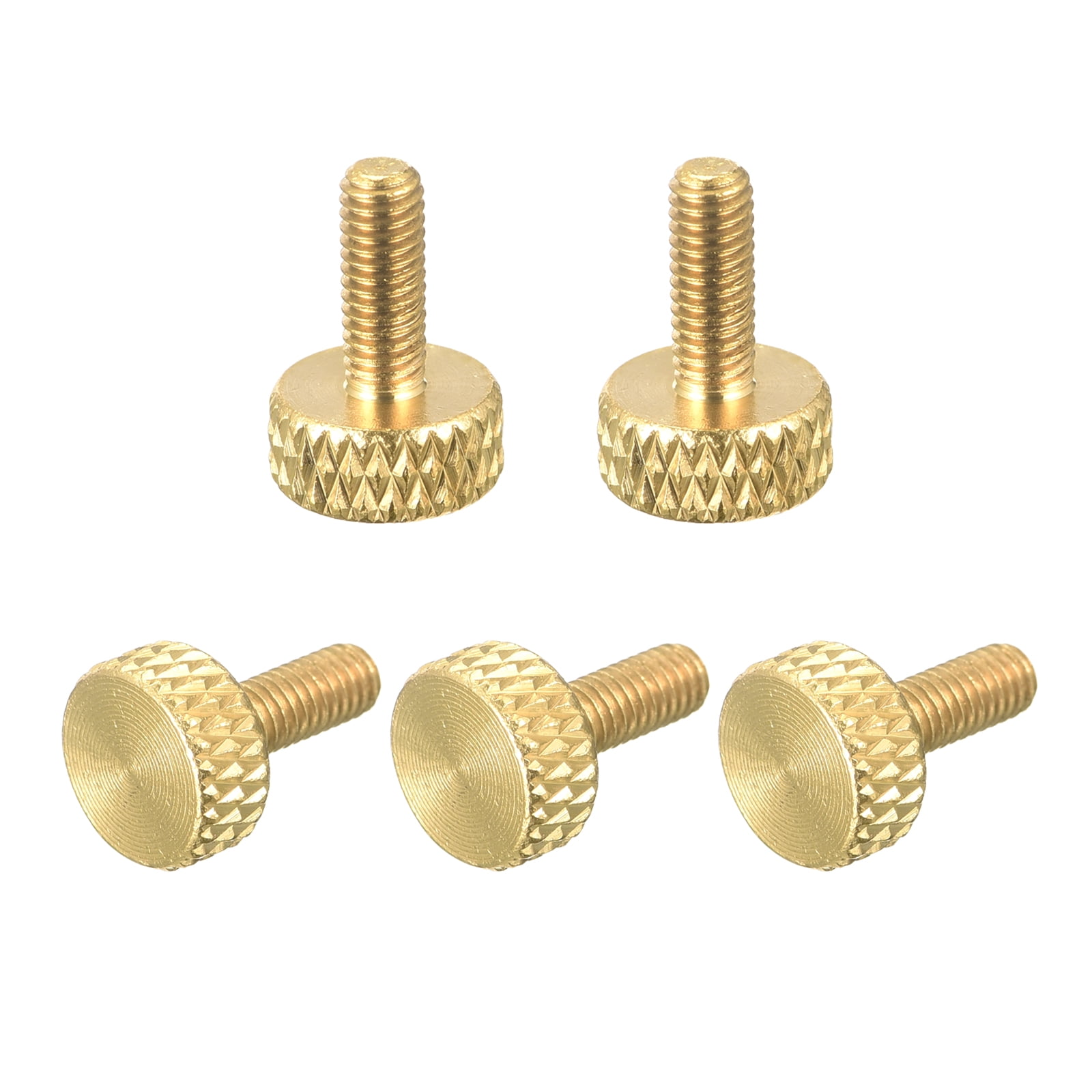 Brass Knurled Thumb Screws, M3x8mm Flat Grip Bolt Knobs Fasteners for ...