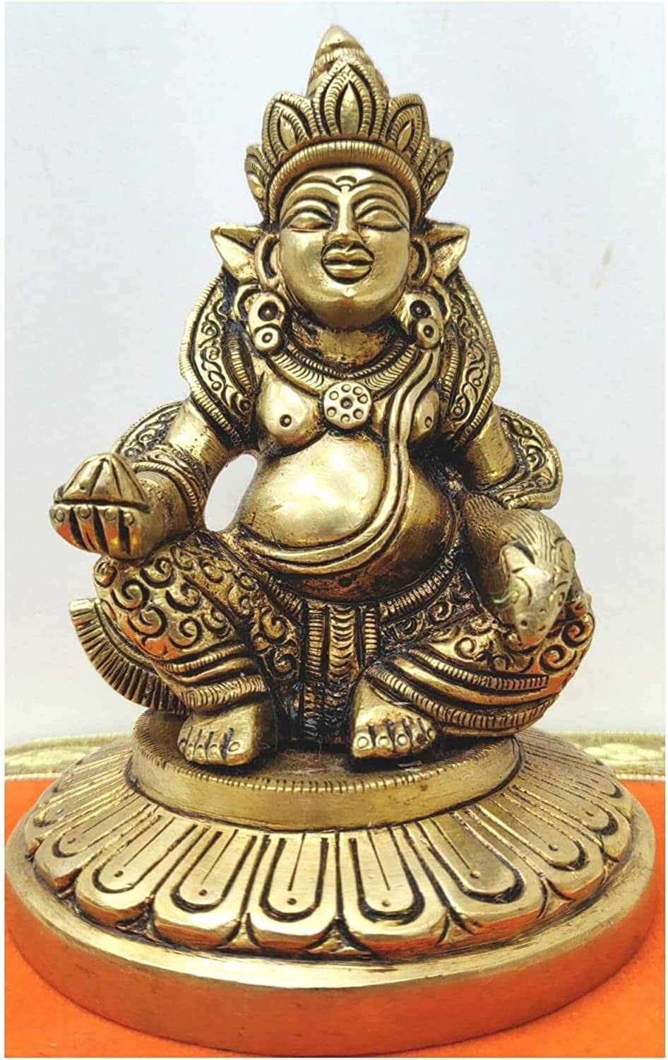 Brass Kuber Maharaj Statue, Kuvera Statue, Lokpala Statue God of Wealth ...