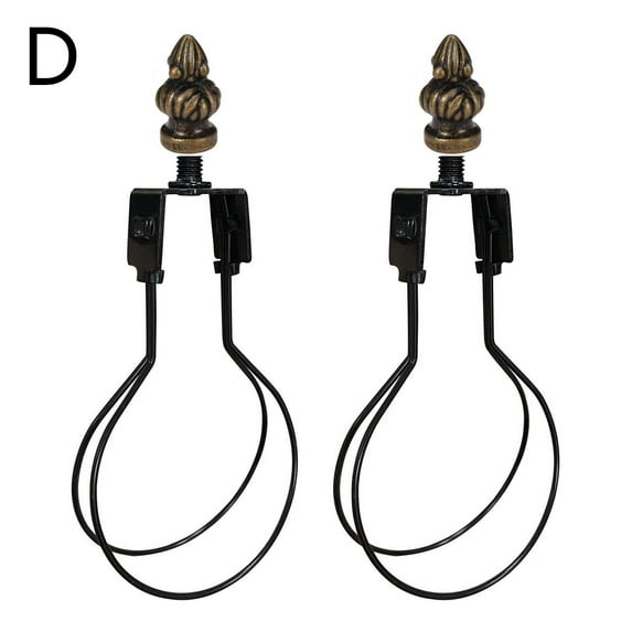 Brass Lamp Harp Kits with Finials and Detachable Light Duty Bases, Horn ...