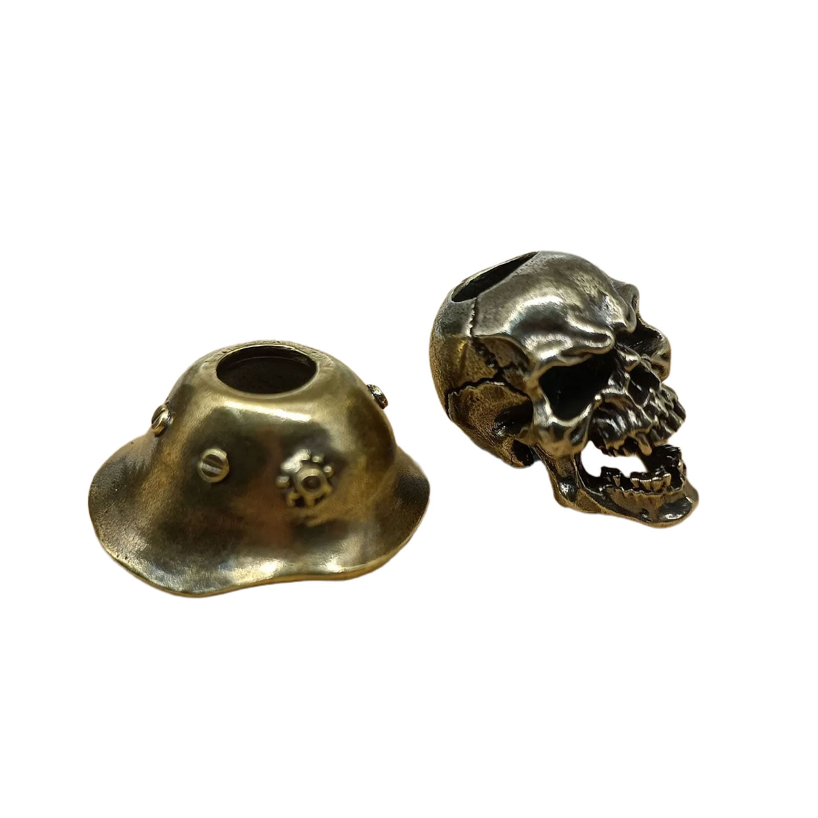 Brass Lanyard Beads Helmets Skull Soldier Shape Brass Beads Vintage ...