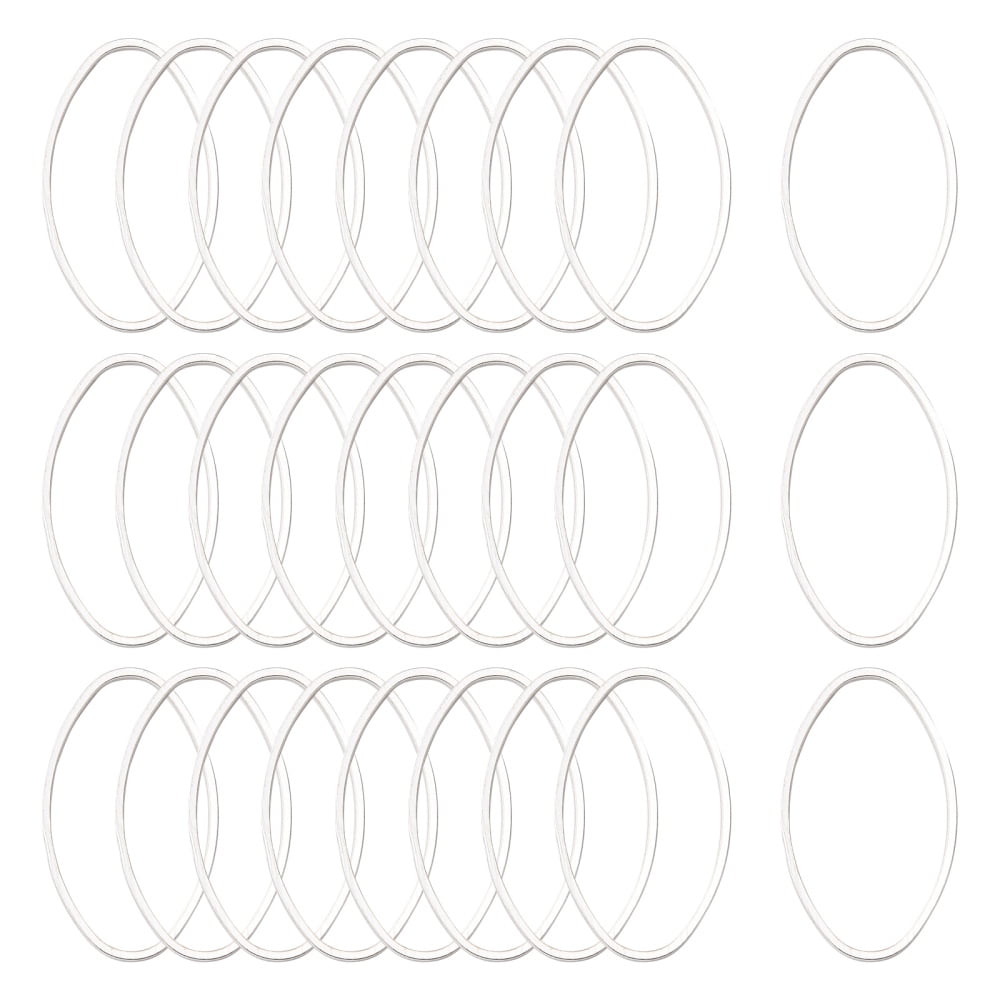 Brass Linking Rings Oval Silver color Plated about 16mm wide 26mm long ...