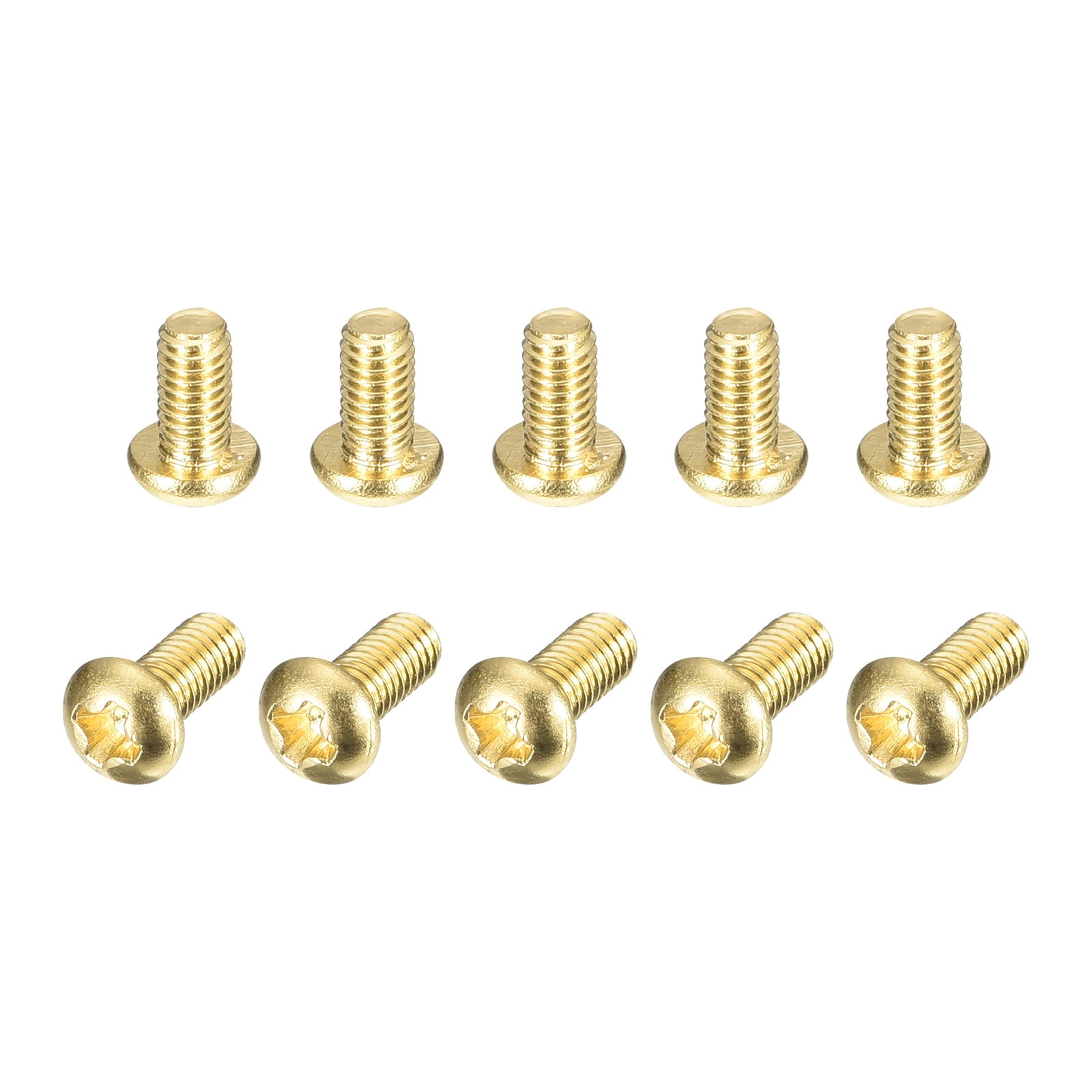 Brass Machine Screws, M3x5mm Phillips Pan Head Fastener Bolts for ...