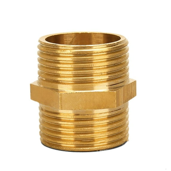 Brass Male to Male Pipe Adapter Fitting Hexagon Adapter Straight ...