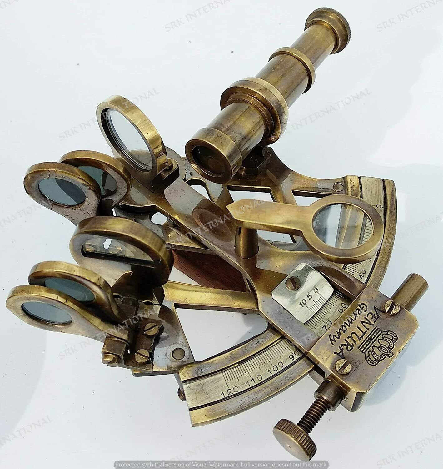 Brass Marine Sextant Astrolabe Antique Reproduction Maritime Nautical ...