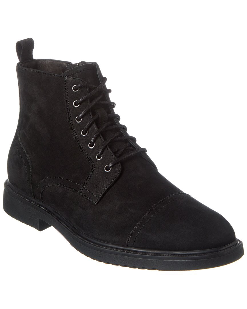 Brass Mark Cap Toe Suede Boot, 8, Black - Walmart.com