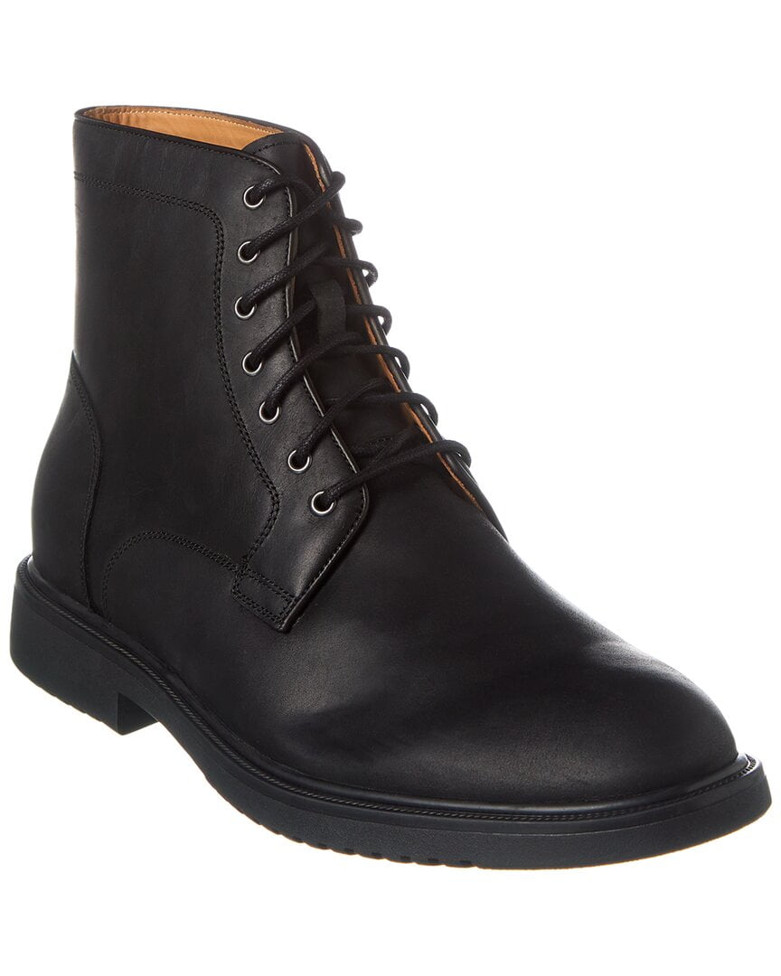 Brass Mark Plain Toe Leather Boot, 10.5, Black - Walmart.com
