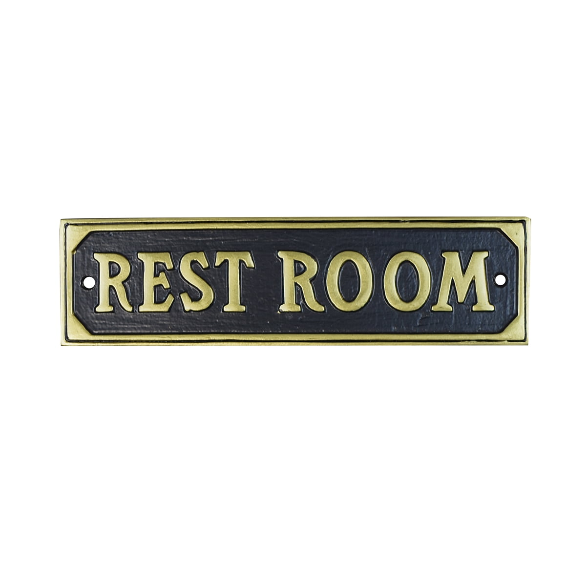 Brass Metal Rest Room Door Sign Business Office Bar Tavern Pub Restroom ...