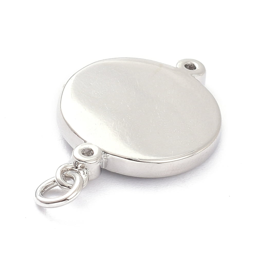 Brass Micro Pave Clear Cubic Zirconia Pendants with Jump Ring Long ...