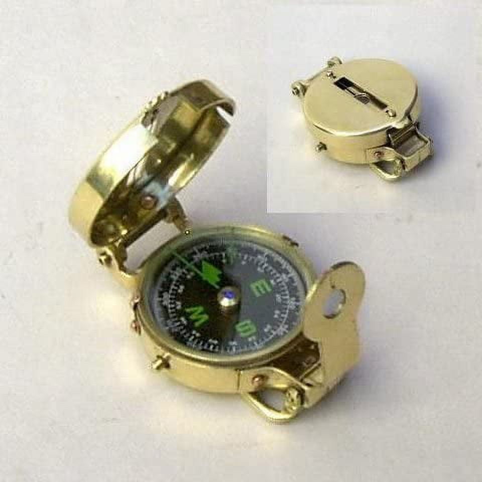 Brass Military or Explorer's Compass with Hinged Lid - Walmart.com
