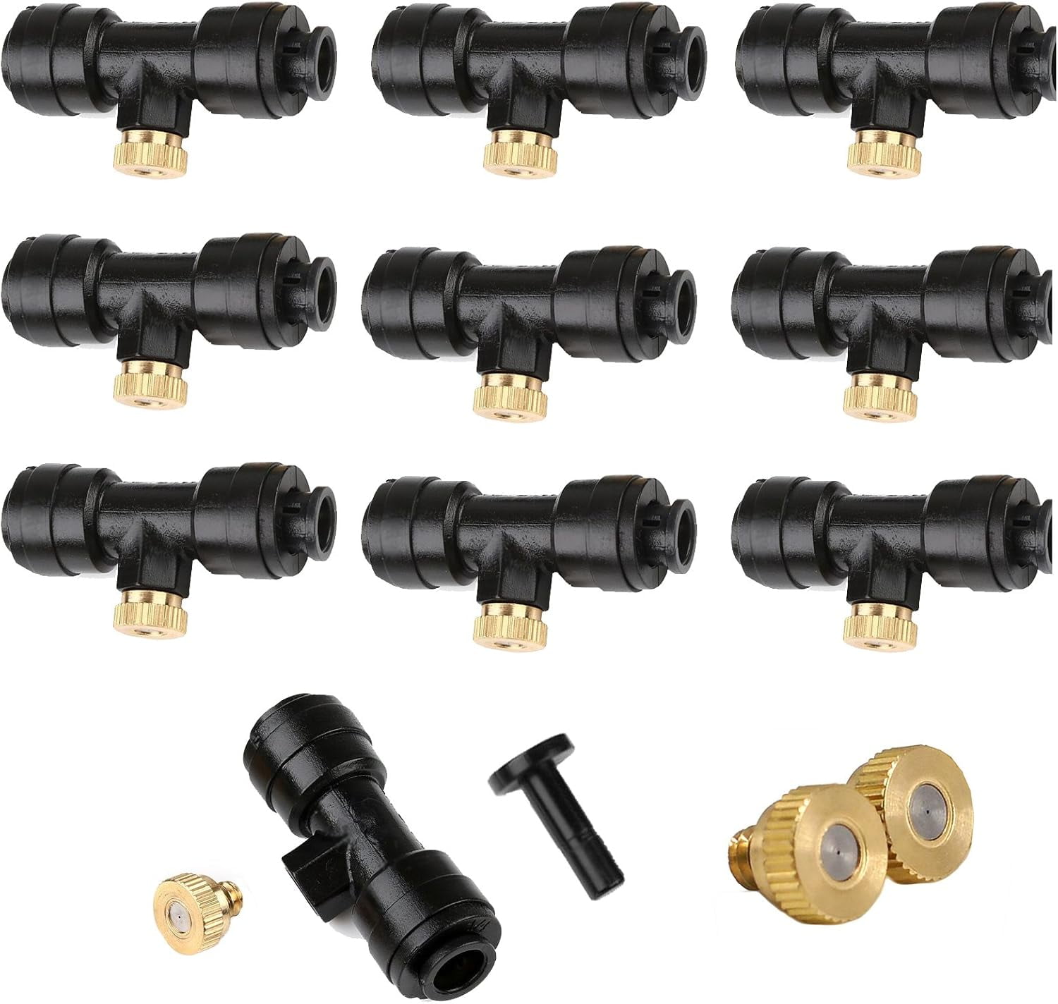 Brass Mister Nozzles Outdoor Cooling System, Patio Misting System With ...