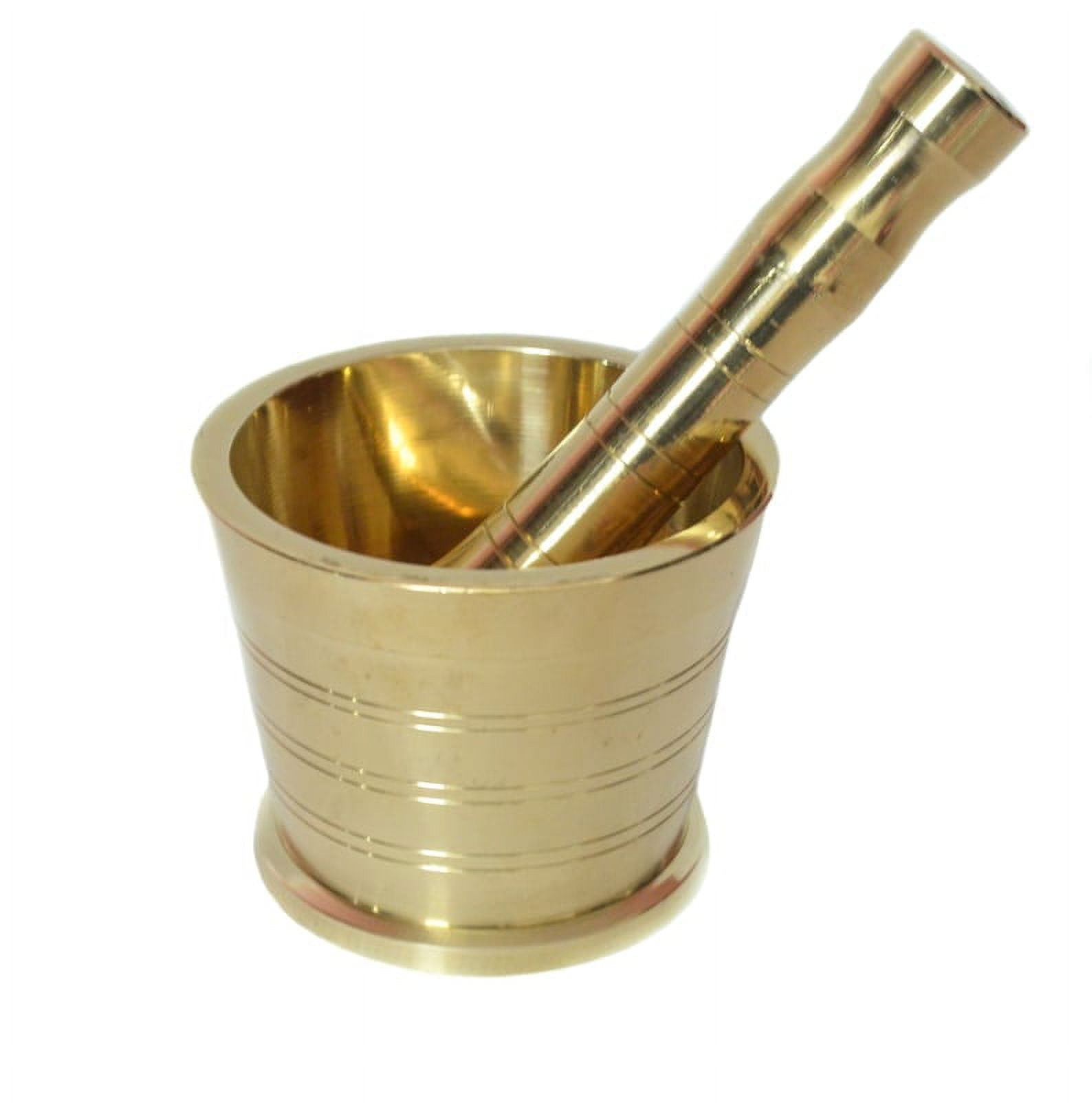Brass Mortar and Pestle set/ Spice Grinder Pepper Crusher Bowl Pestle ...