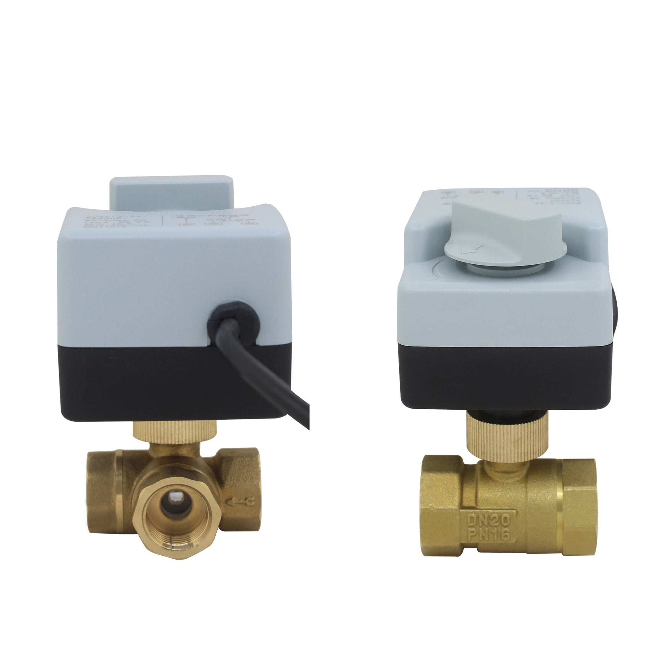 Brass Motorized Ball Valve 3-Wire Two Control Electric Actuator 3 Ways /2 Way DN15 DN20 DN25 ...