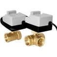 Brass Motorized Ball Valve 3 way 2 way Control Electric Ball Valve Actuator With Manual Switch ...