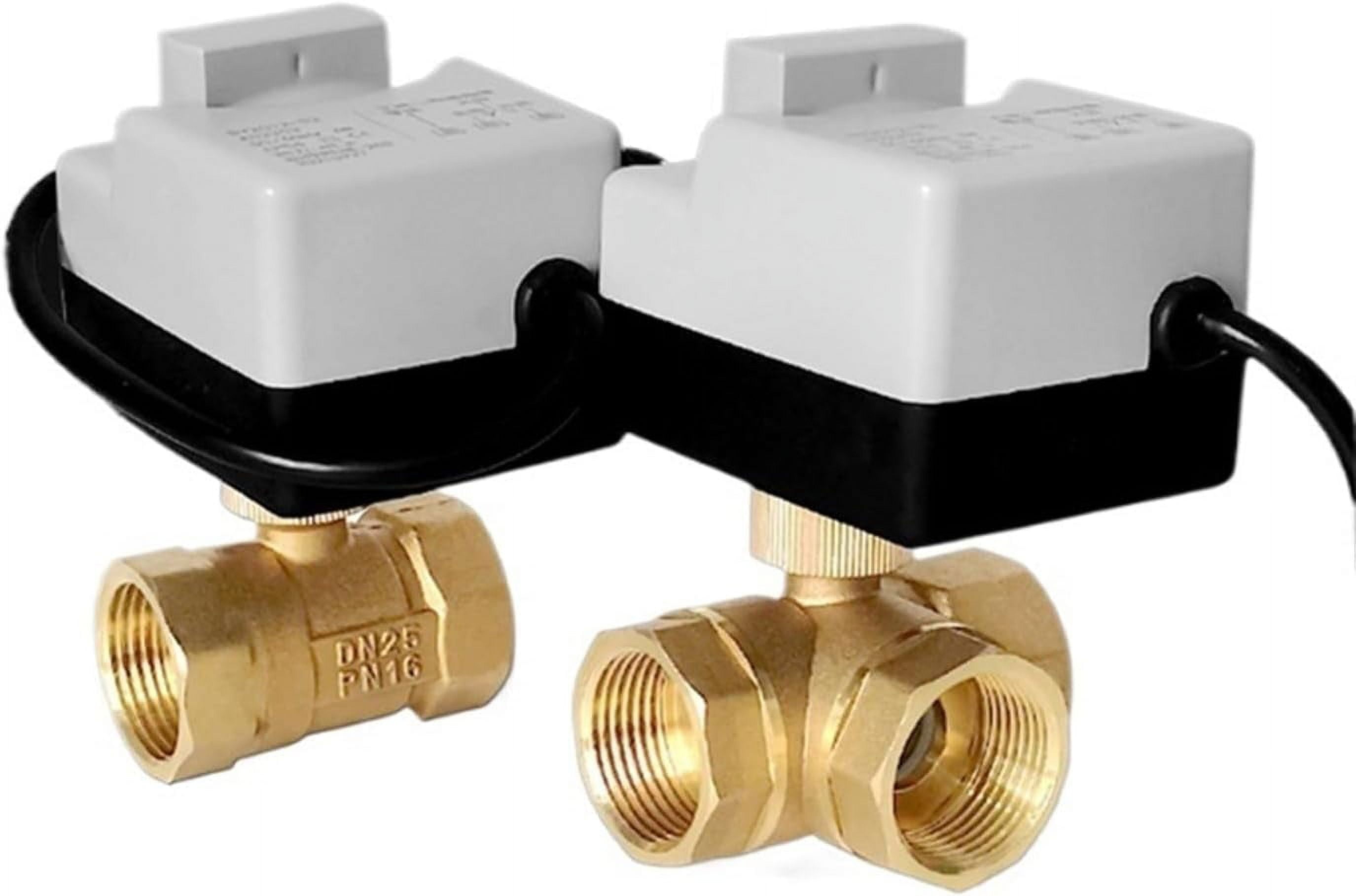 Brass Motorized Ball Valve 3 way 2 way Control Electric Ball Valve Actuator With Manual Switch ...